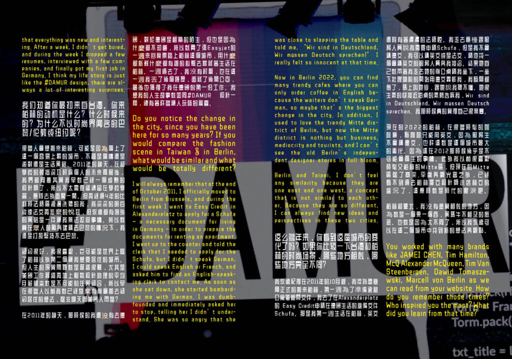 #DAMUR interview - Taiwanese fashion designer based in Berlin - Keyi ...